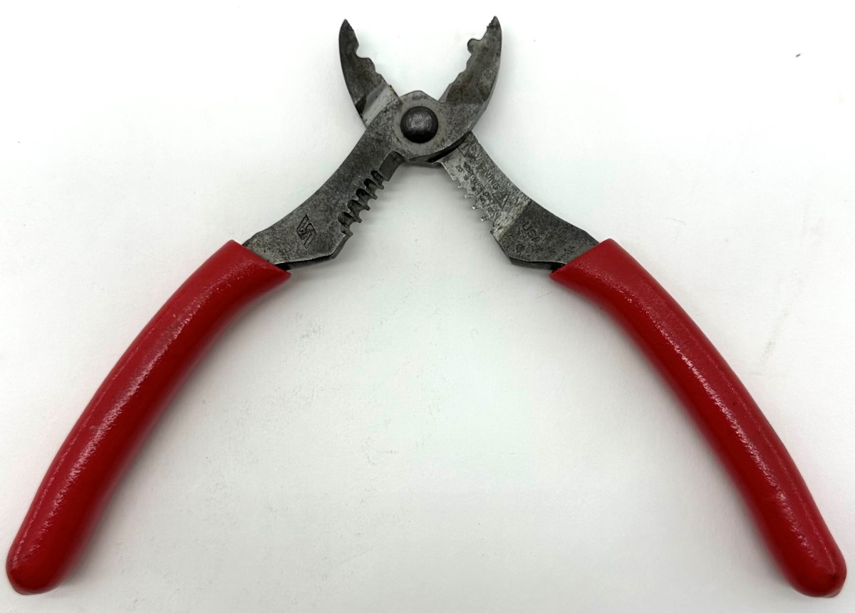 Snap-On PWCS7ACF Red Handle Wire Cutter Stripper Crimper Pliers Good | Buya