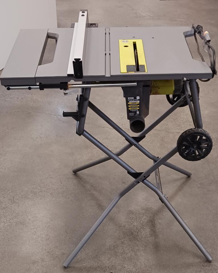 RYOBI 10 INCH TABLE SAW RTS23 AND STAND Good | Pawn 1 | Spokane | WA
