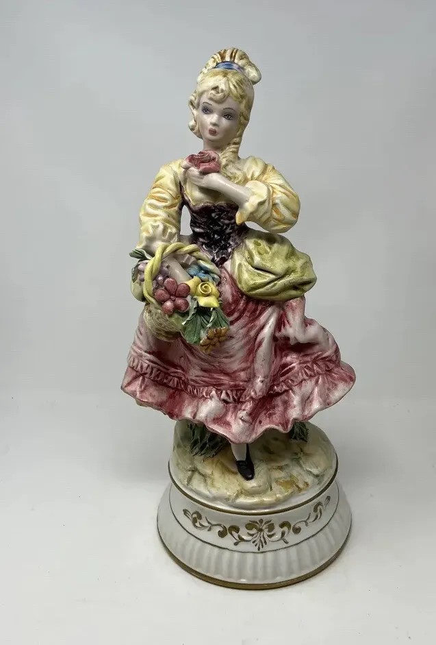 CAPODIMONTE PORCELAIN FEMALE FIGURINES | Buya
