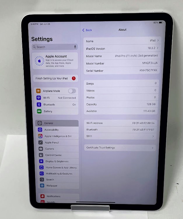 APPLE MHQT3LL/A IPAD PRO 11-inch 3rd. Gen 128GB M1 Wi-Fi Only-Silver Very Good | Buya