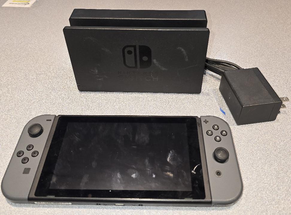 Nintendo Switch Handheld HAC-001 Grey W/Dock And Charger Very Good ...