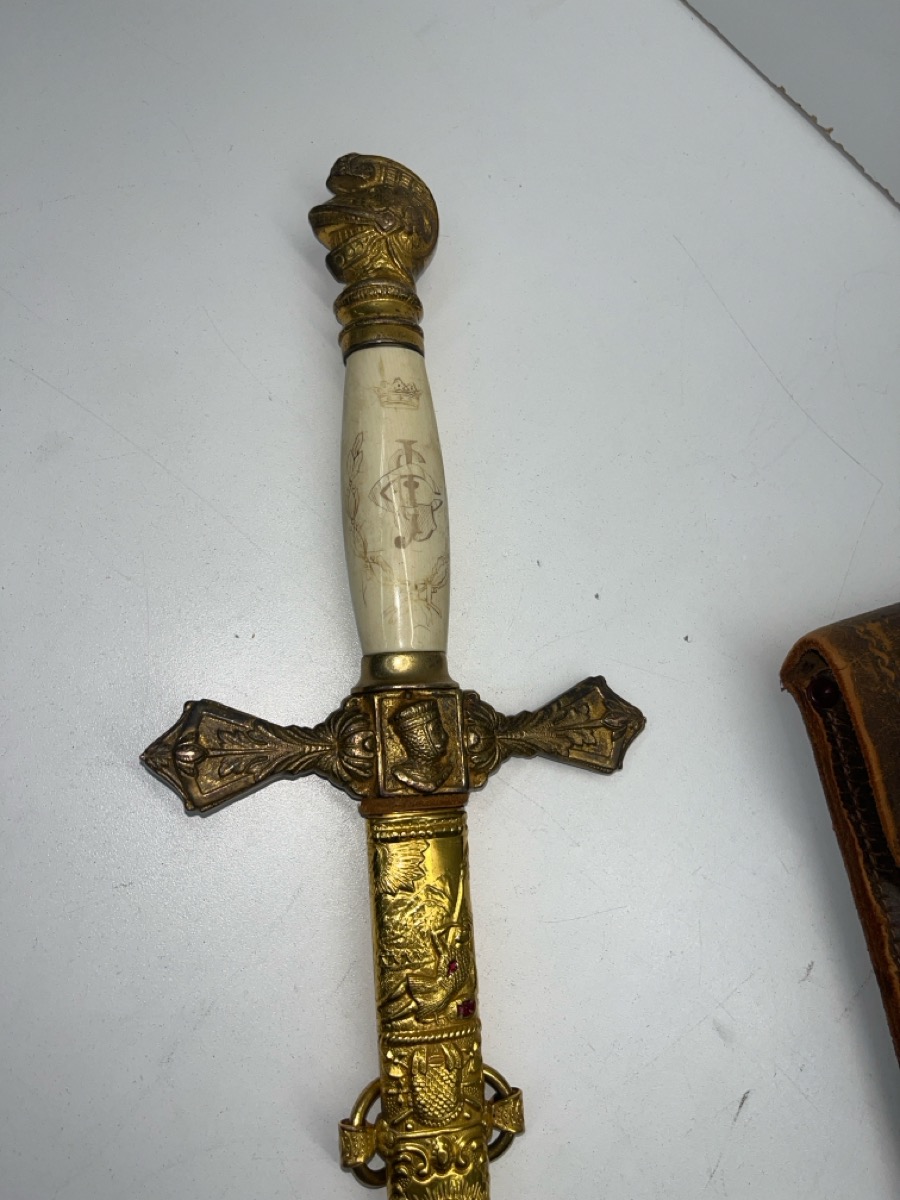 "MASONIC 33RD DEGREE VICTORIAN SWORD" UNSURE IF REMAKE Acceptable ...