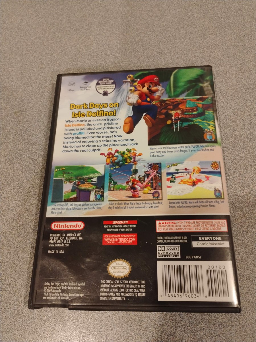 SUPER MARIO SUNSHINE (NINTENDO GAMECUBE, 2002) COMPLETE Good | Pawn 1 ...