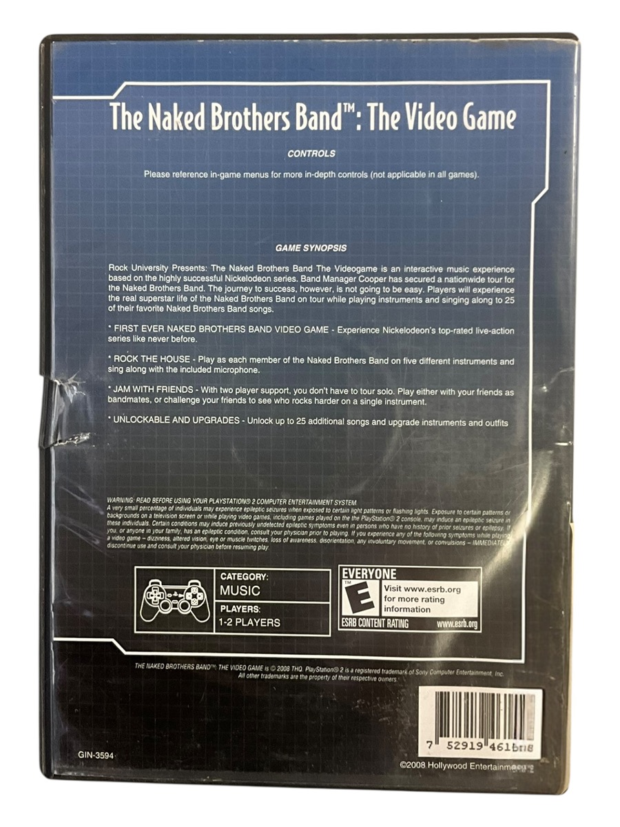 Nickelodeon: The Naked Brothers Band - The Video Game (Playstation 2 ...