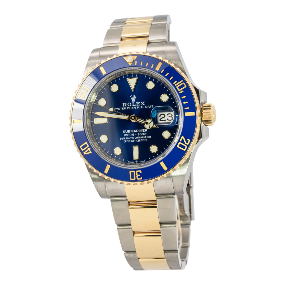 Rolex Submariner 126613LB Blue Dial Date 18k Gold / Steel 41mm Men's ...