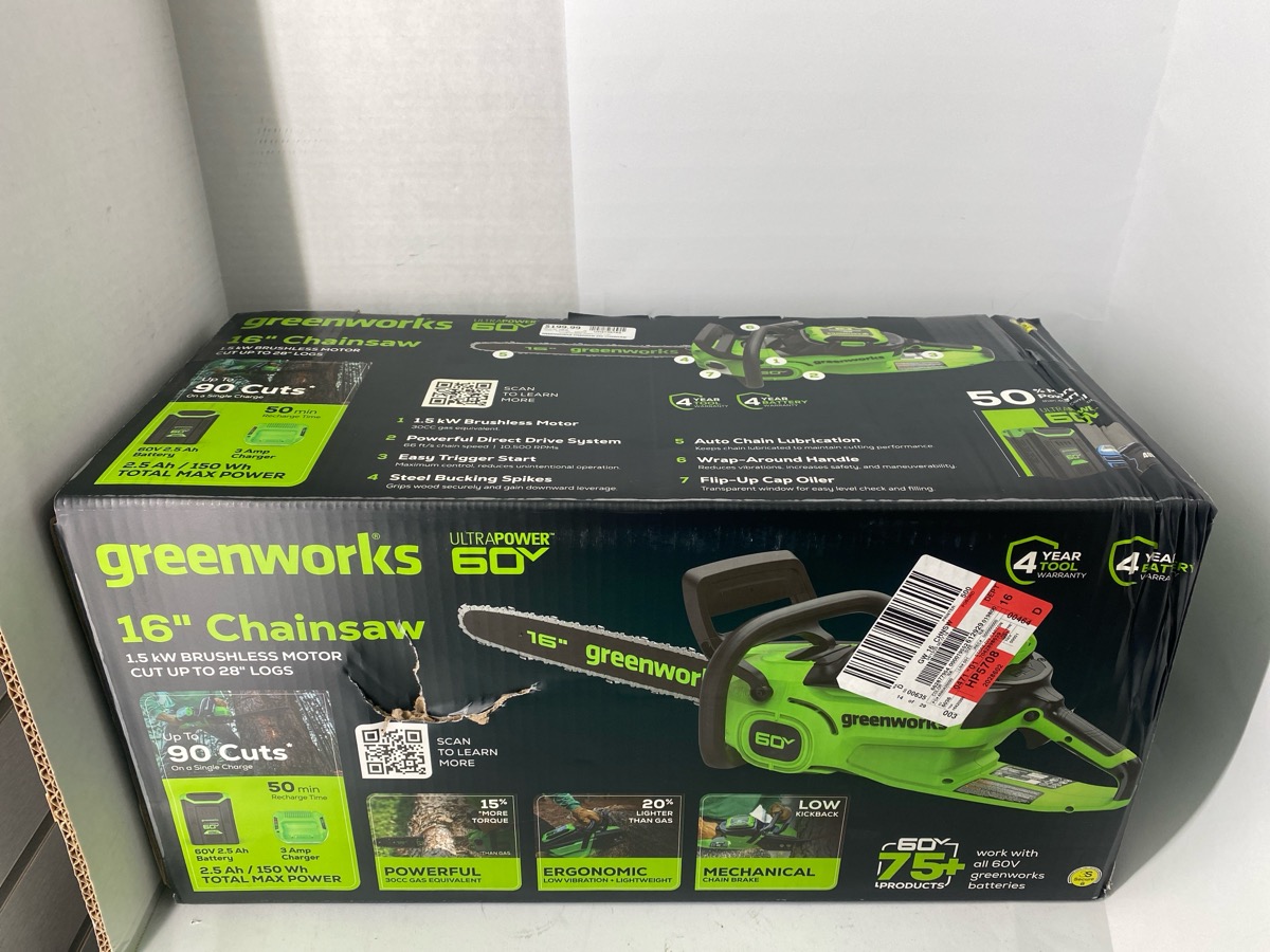 GREENWORKS 60V CHAINSAW Brand New | Buya