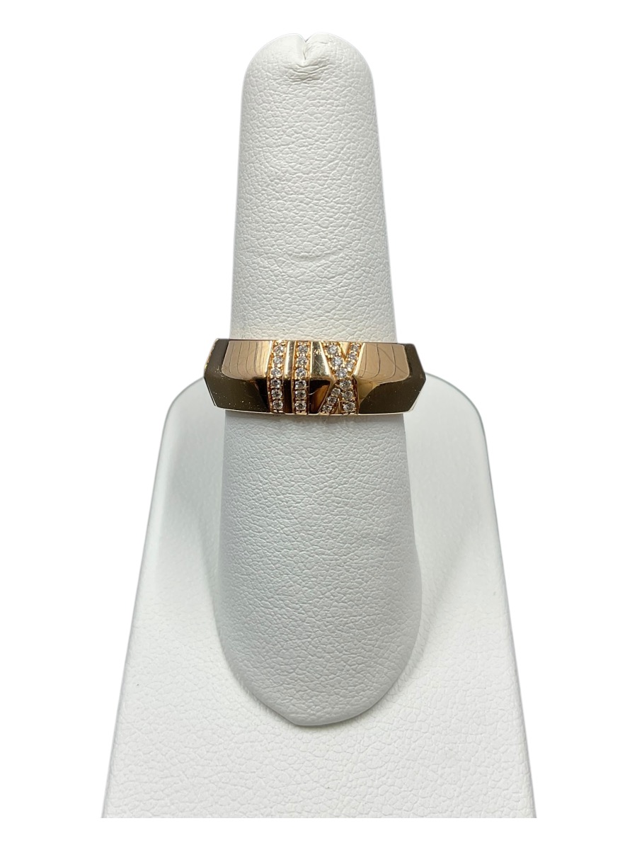 Tiffany Atlas Wide Band .20CTW 18KYGold 7.3dwt Pre-owned | R & F ...