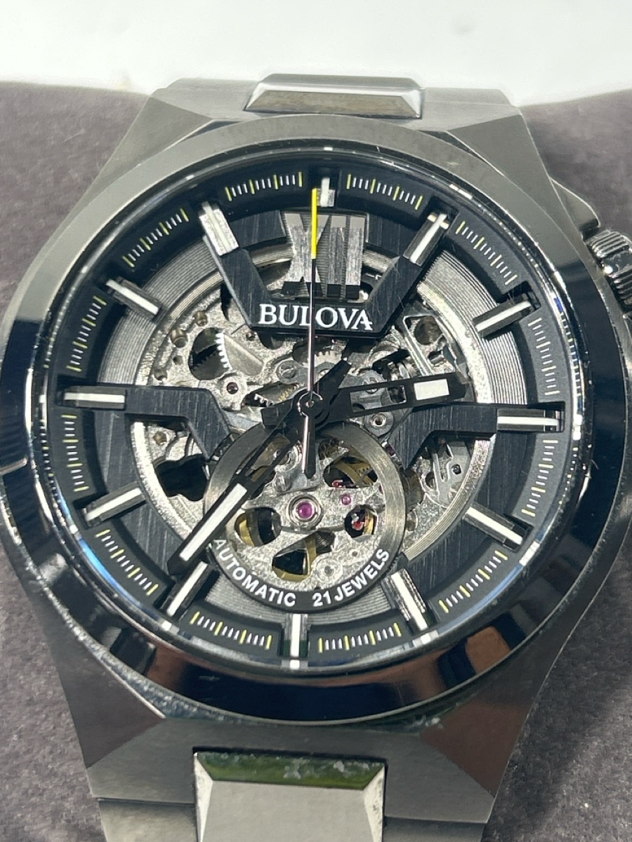 BULOVA AUTOMATIC SKELETON DIAL GTS WATCH 98A179 W/BOX Very Good | Pawn ...