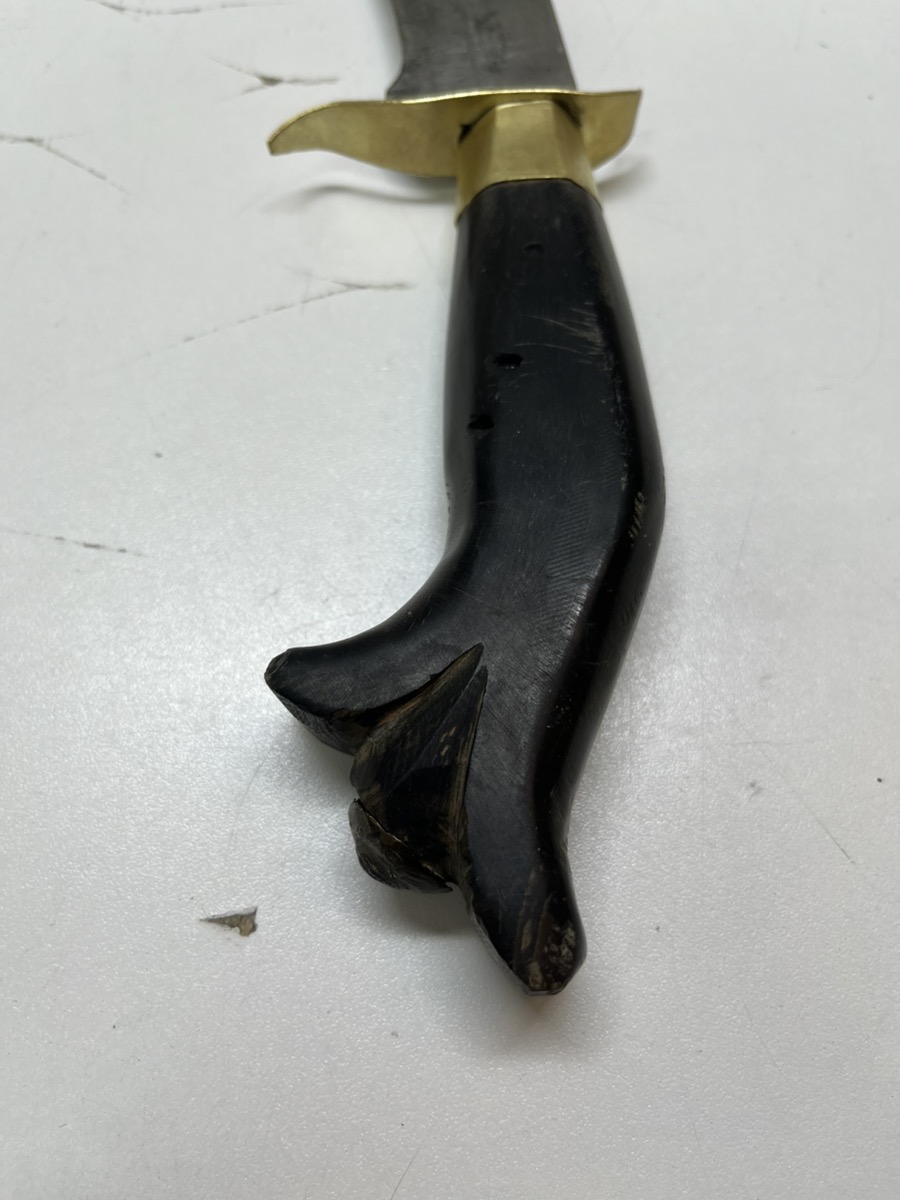 AntiquePhilippine Knife Filipino 15" Blade Wooden Decorated Scabbard ...