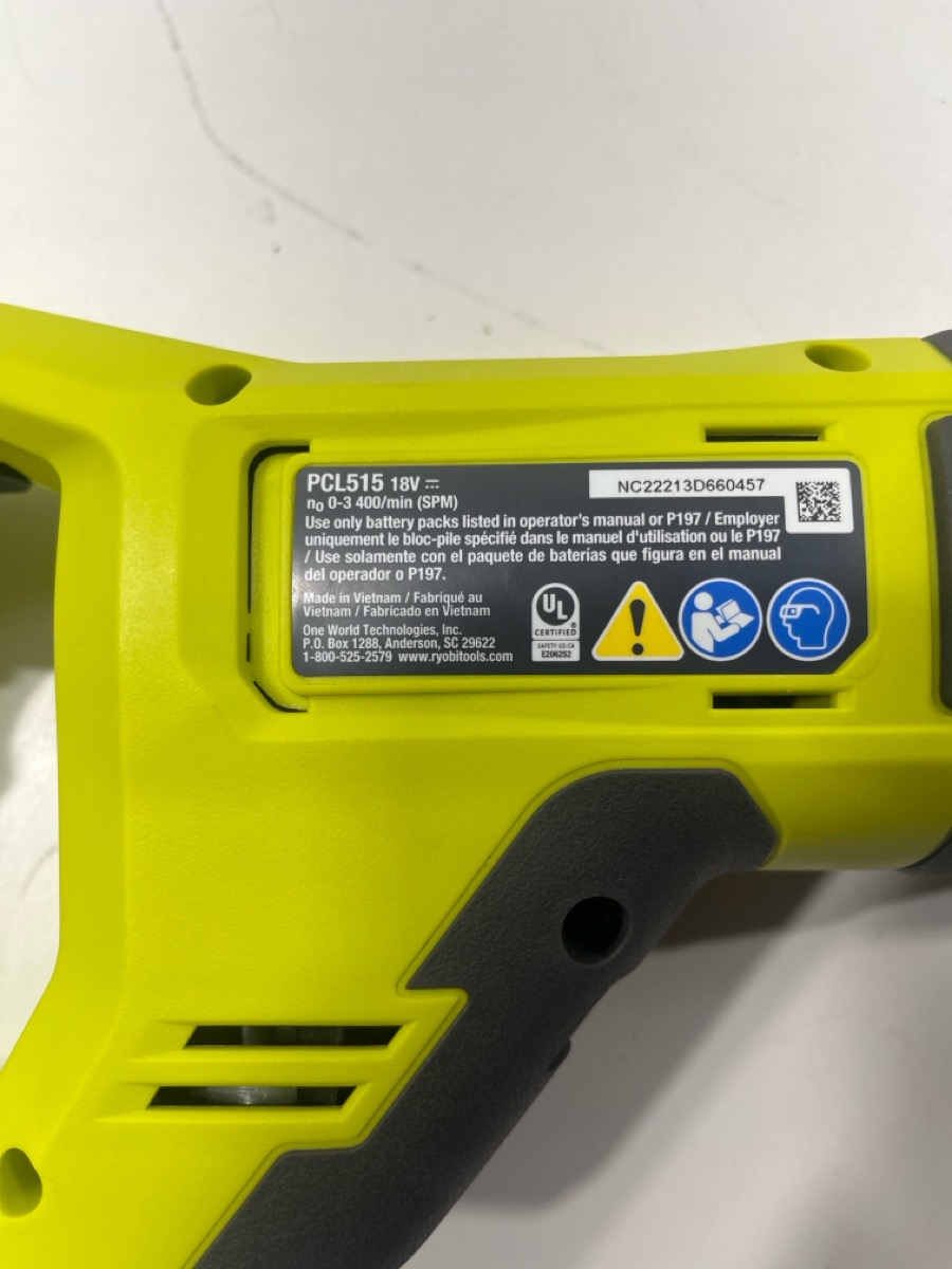 RYOBI 18V PCL515 RECIPROCATING SAW (TOOL ONLY) Very Good | Pawn 1 ...